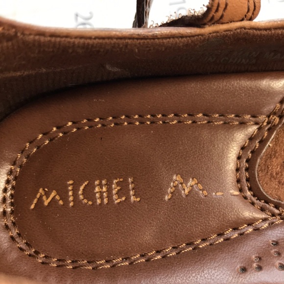 Michel M... | Shoes | Michel M Brown Leather Mary Janes 6m | Poshmark